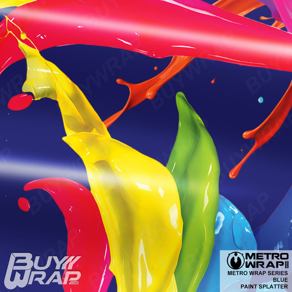 Blue Paint Splatter - Metro Wrap | BuyWrap.com