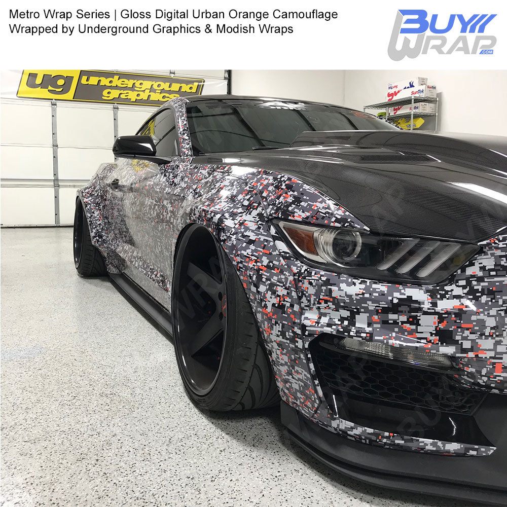 Red Digital Camo Car