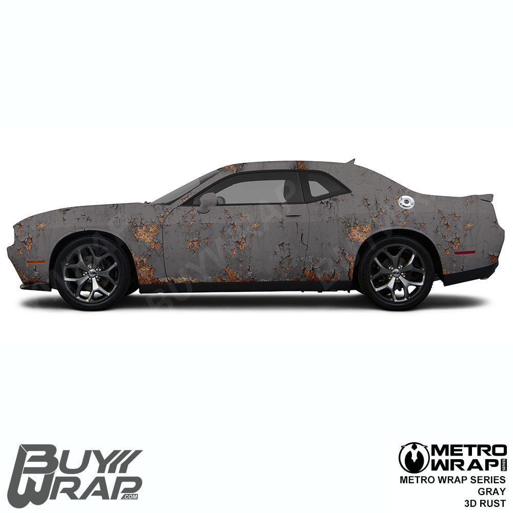 Gray 3D Rust - Metro Wrap | BuyWrap.com