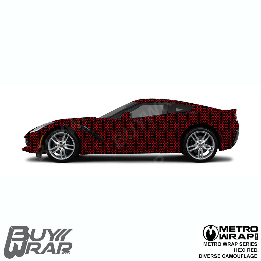 Hexi Red Diverse Camouflage - Metro Wrap | BuyWrap.com