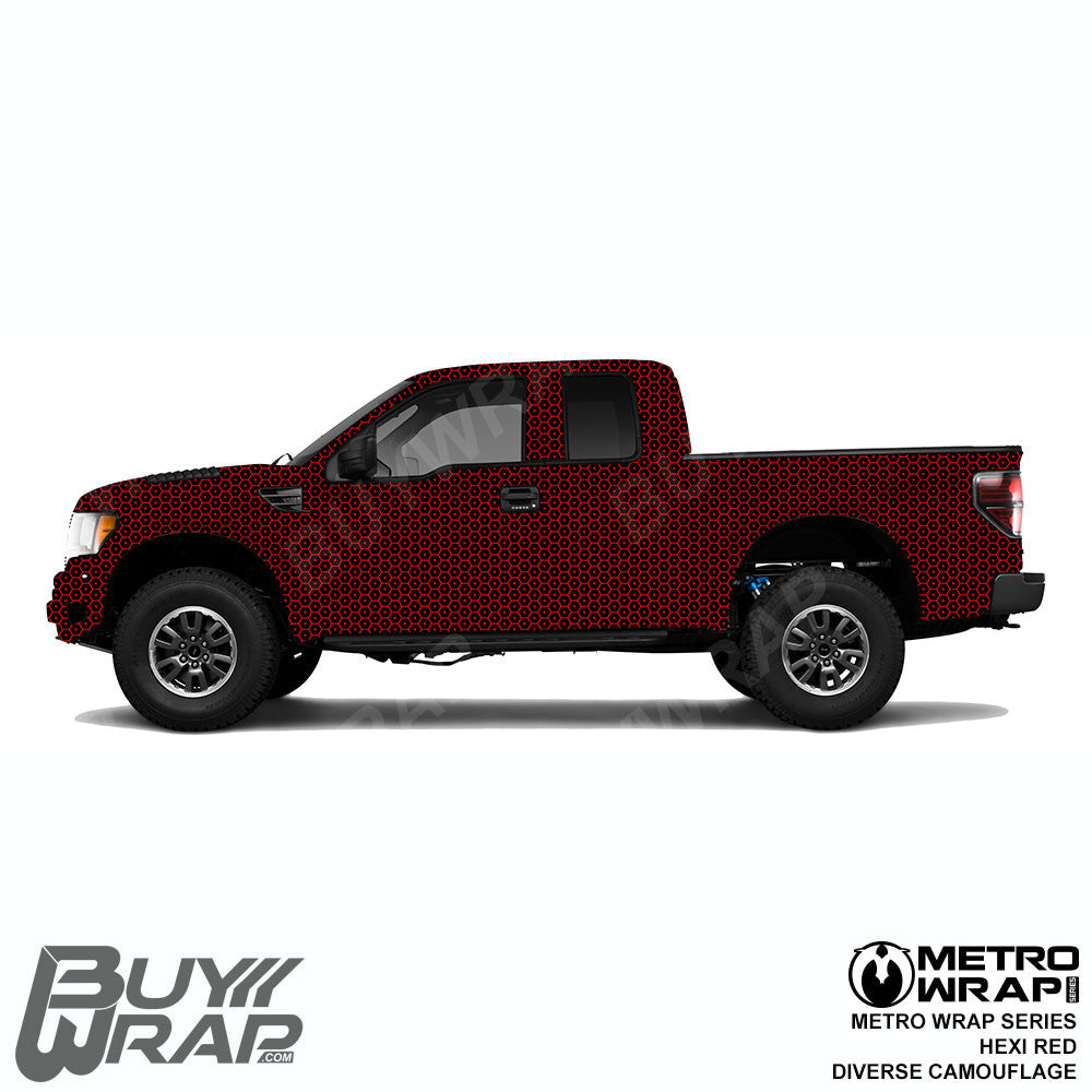 Hexi Red Diverse Camouflage - Metro Wrap | BuyWrap.com