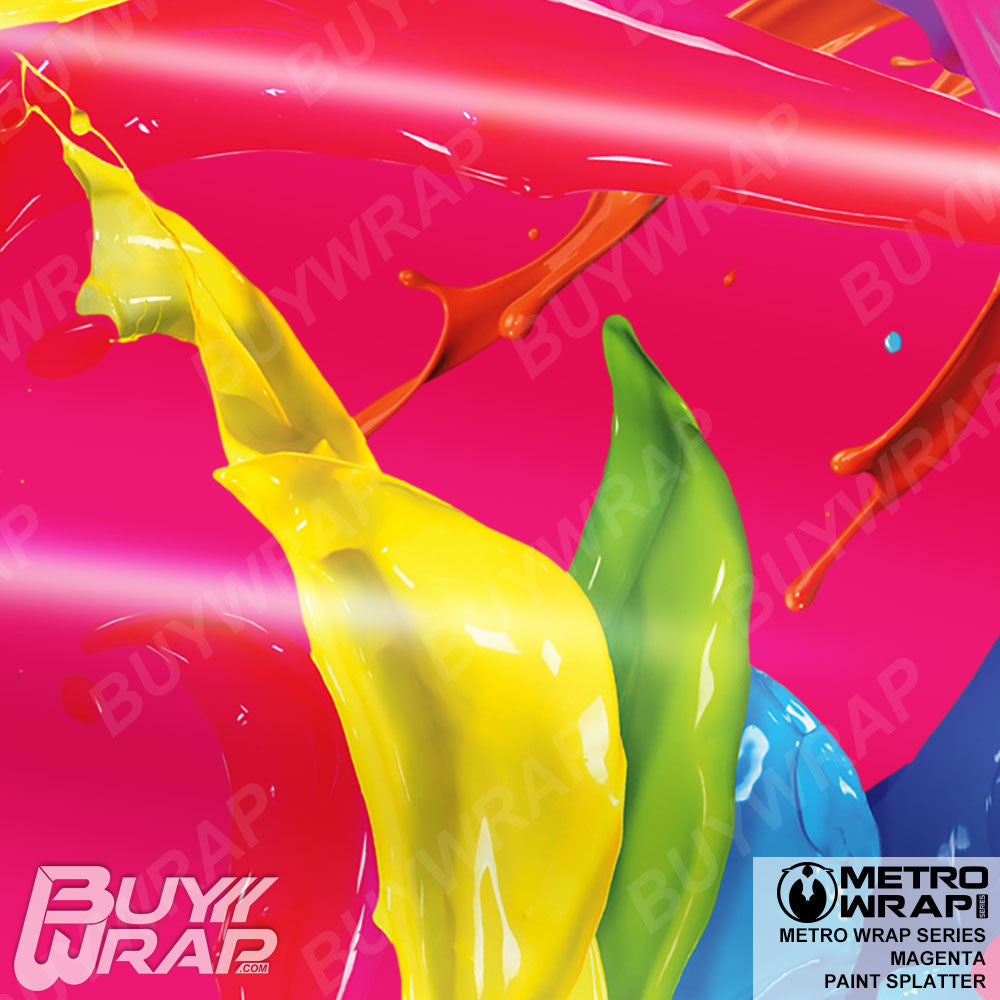 Magenta Paint Splatter - Metro Wrap | BuyWrap.com