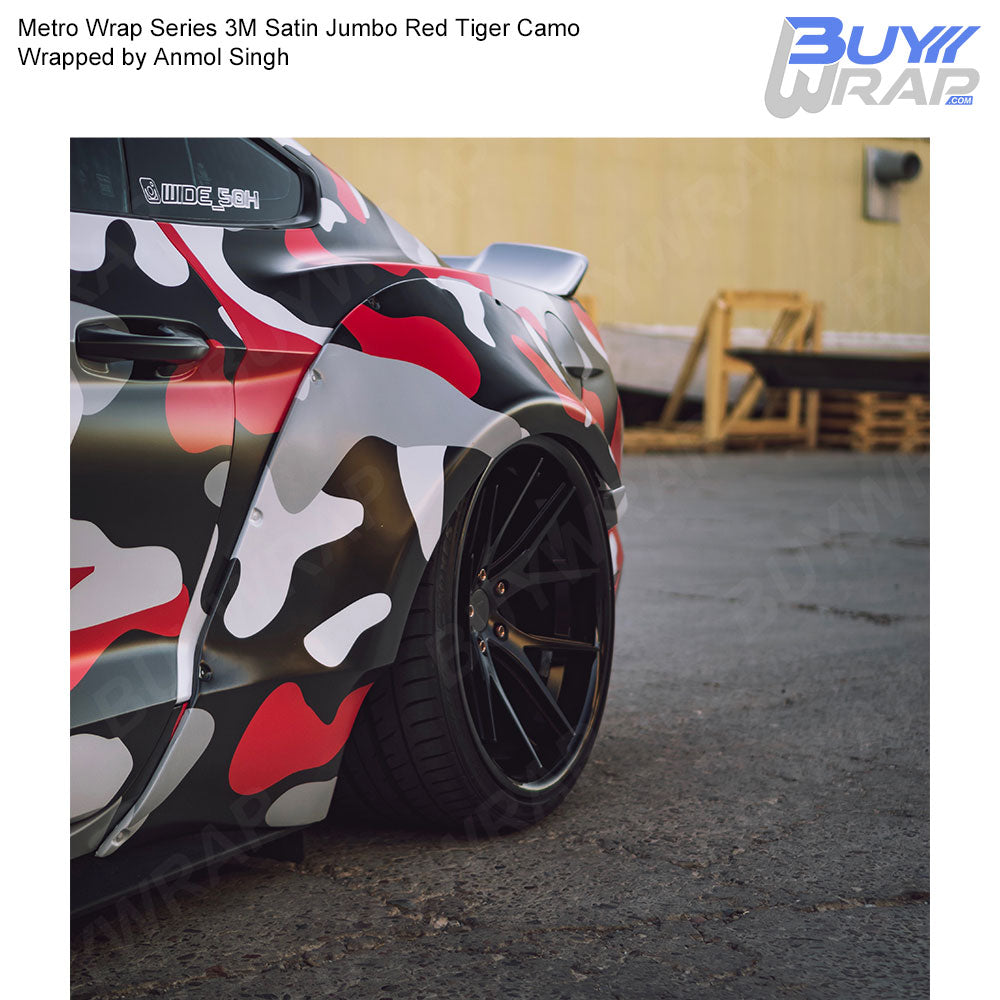 Jumbo Red Tiger Camouflage - Metro Wrap | BuyWrap.com