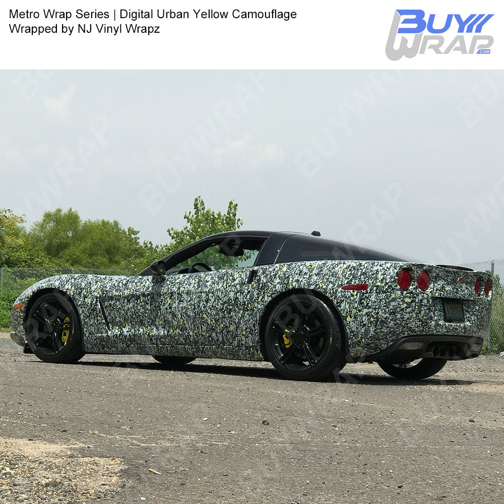 Digital Urban Yellow Camouflage - Metro Wrap | BuyWrap.com