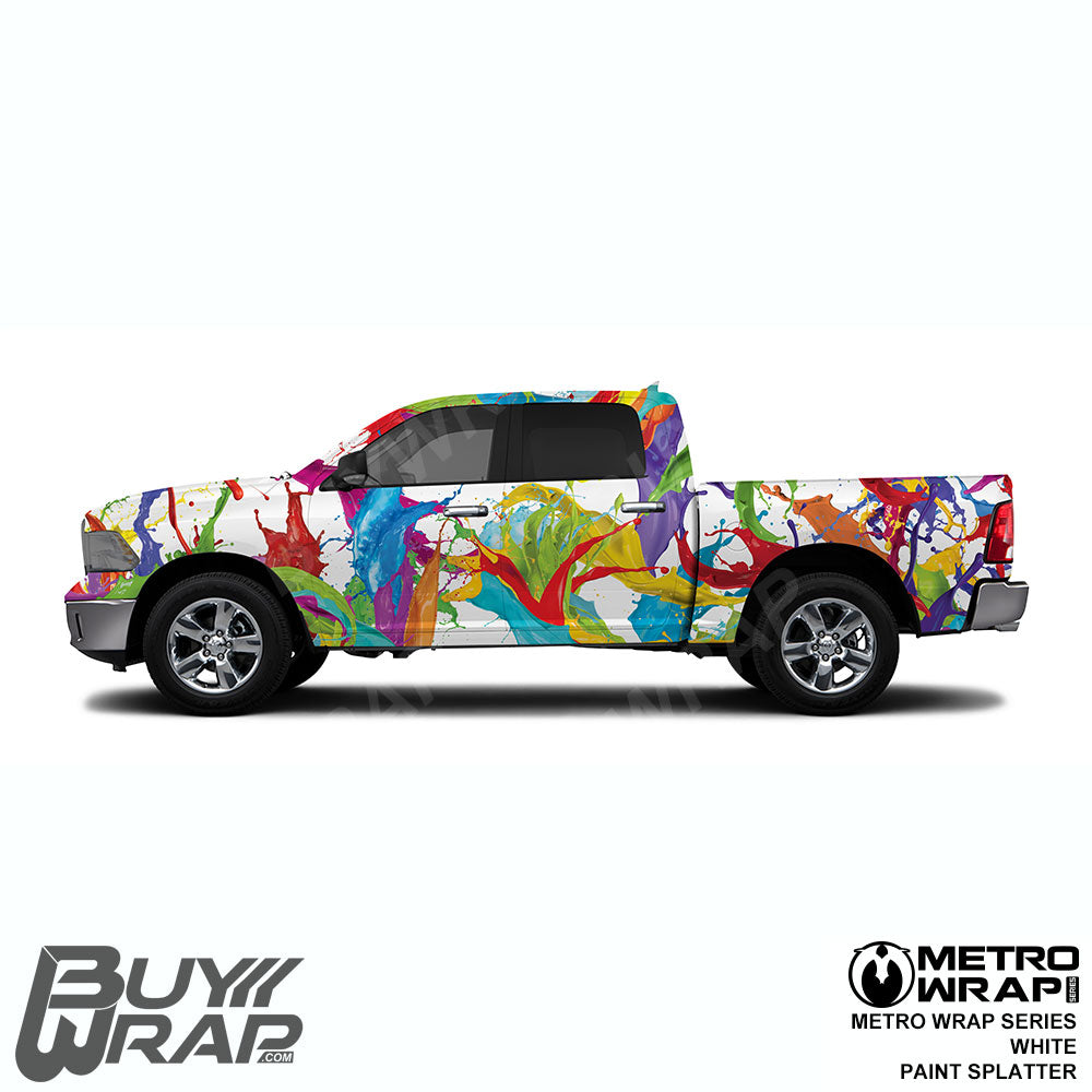 White Paint Splatter - Metro Wrap | BuyWrap.com